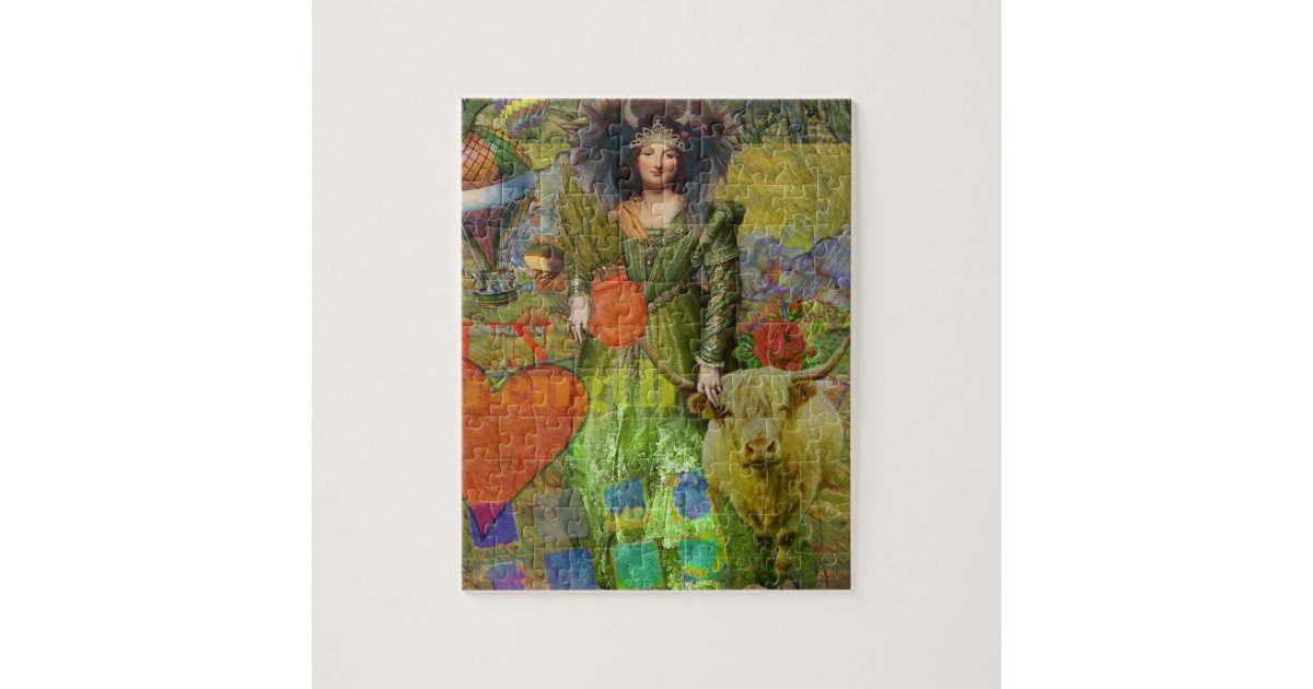 Vintage Taurus Fantasy Gothic Art Jigsaw Puzzle | Zazzle