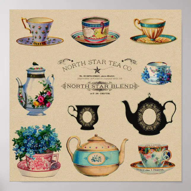 Vintage Tea Advertisement Poster | Zazzle