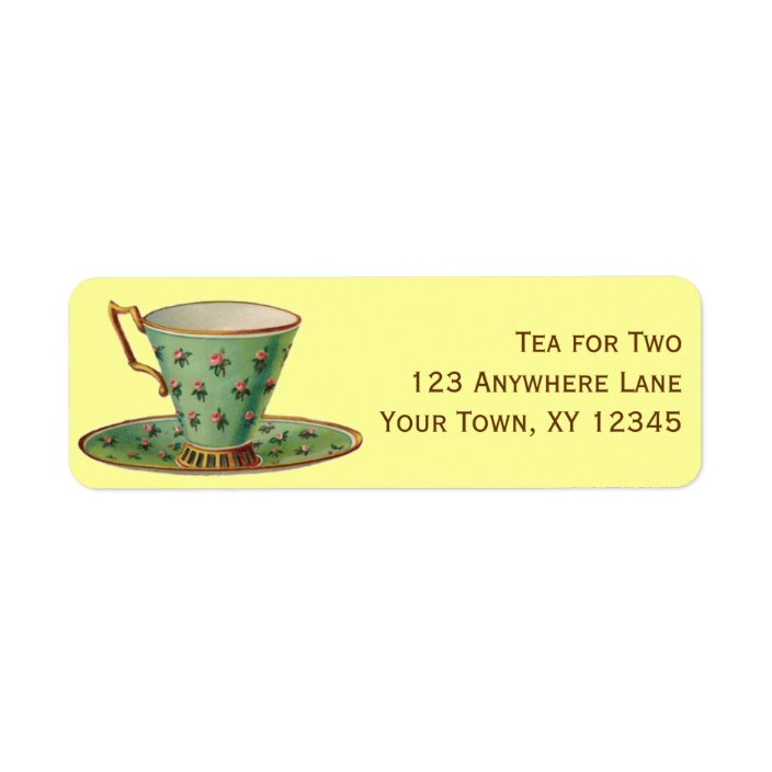Vintage Tea Cup Label | Zazzle.com