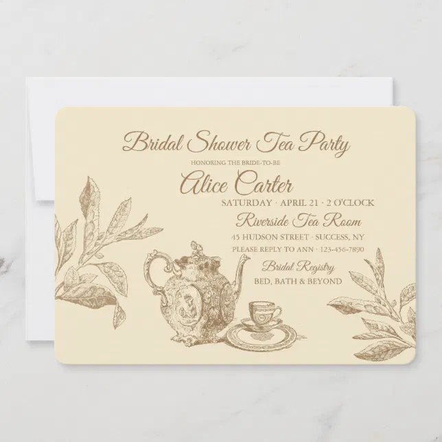 Vintage Tea Invitation | Zazzle