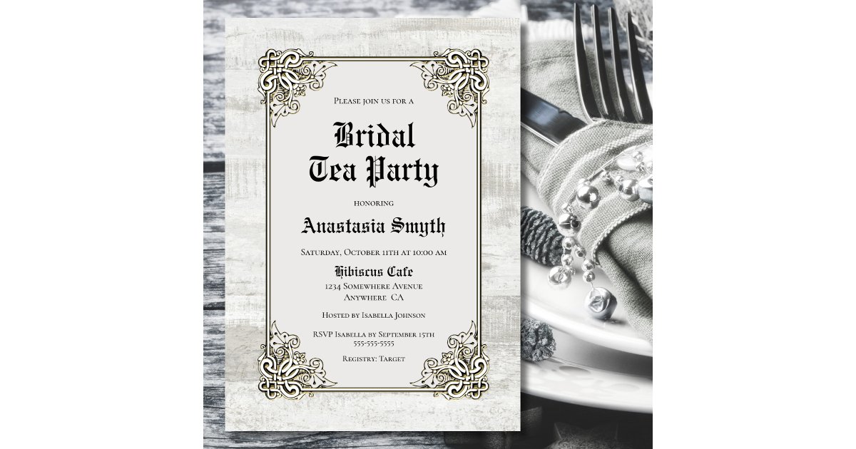 Vintage Tea Party Invitation | Zazzle
