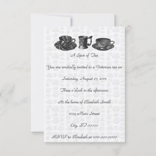 Vintage Tea Party V2 Invitation | Zazzle