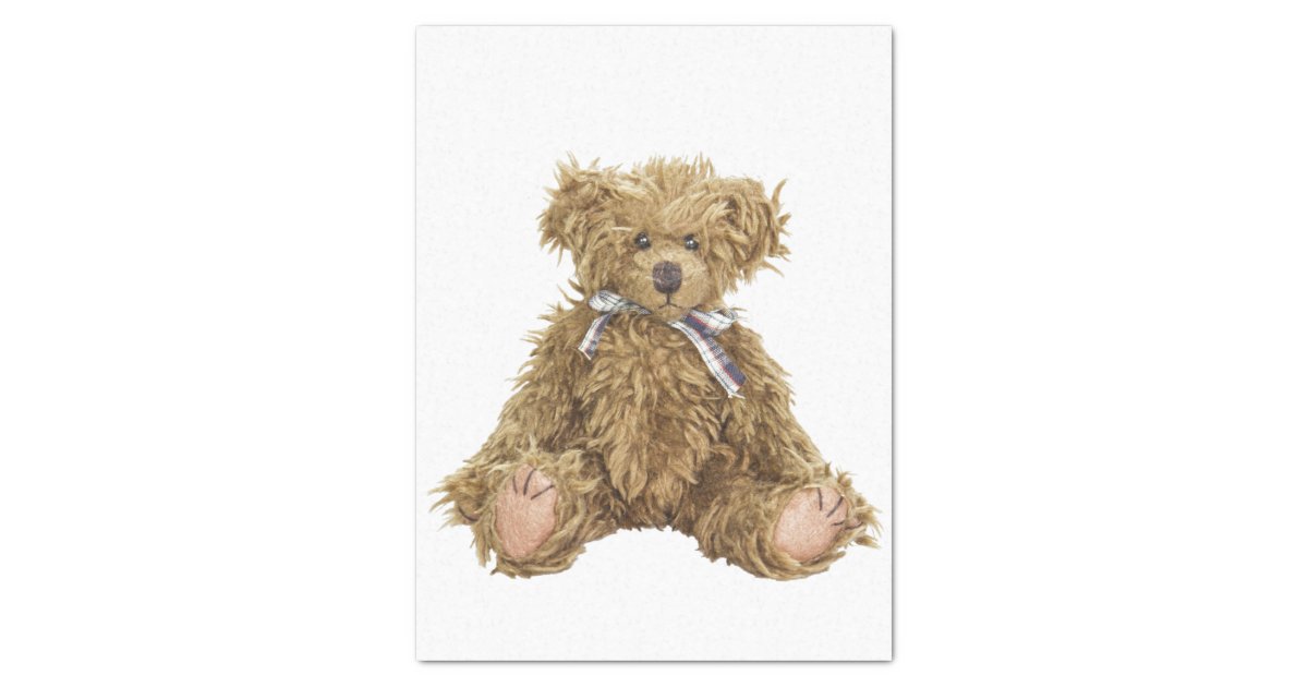 Vintage Teddy Bear Tissue Paper | Zazzle