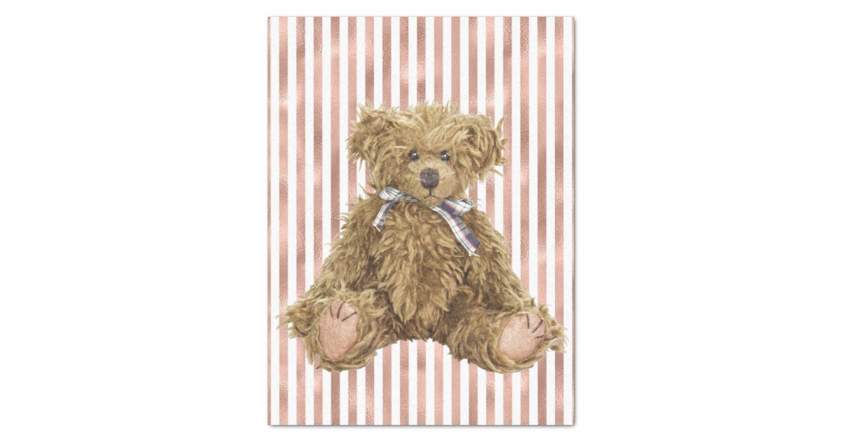 Vintage Teddy Bear Tissue Paper | Zazzle