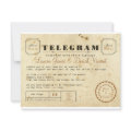 Vintage Telegram Invitation Card | Zazzle