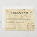 Vintage Telegram Invitation Postcard | Zazzle