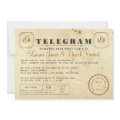 Vintage Telegram Invitation Postcard | Zazzle