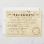 Vintage Telegram Invitation Postcard | Zazzle