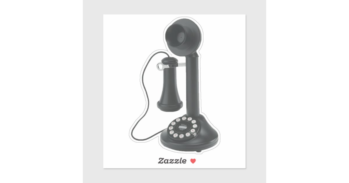 Vintage Telephone Sticker | Zazzle