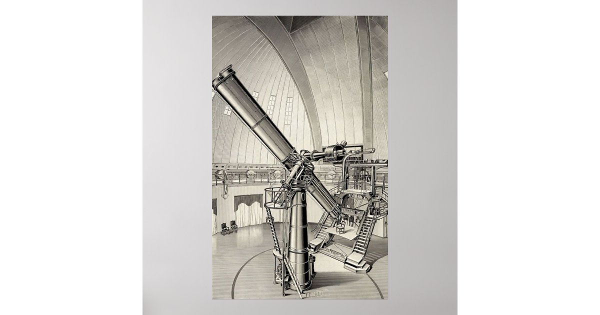 Vintage Telescope Poster | Zazzle