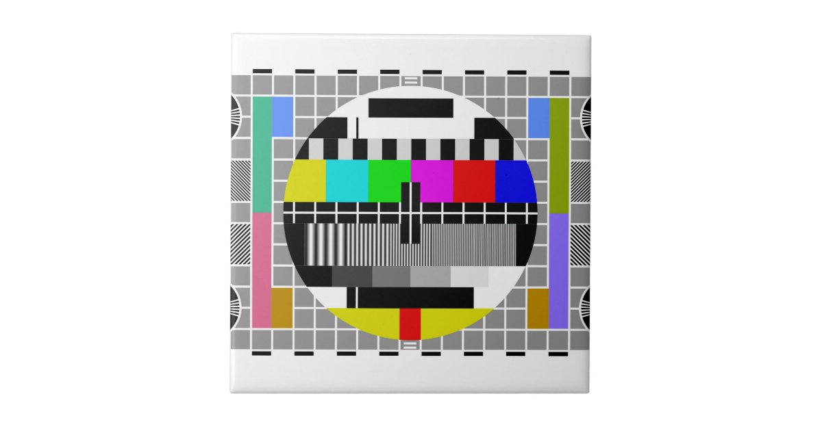 Vintage Television Test Pattern Ceramic Tile | Zazzle