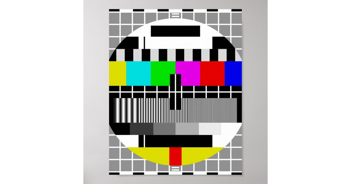 Vintage Television Test Pattern Poster | Zazzle