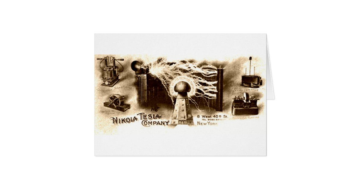 Vintage Tesla Letterhead | Zazzle