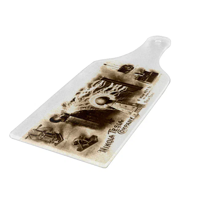 Vintage Tesla Letterhead Cutting Board | Zazzle