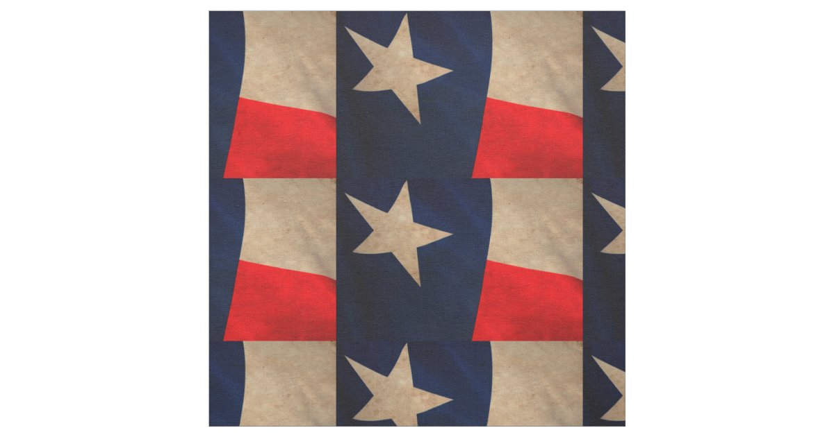 Vintage Texas Flag Fabric | Zazzle