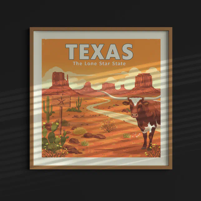 Vintage Texas Poster | Zazzle