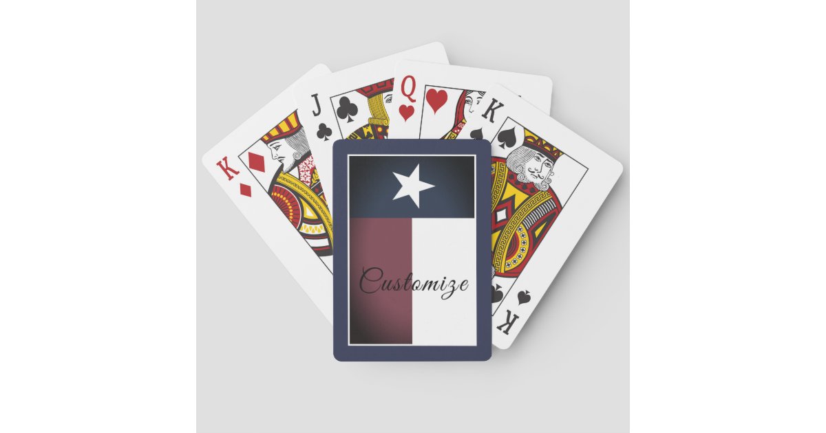 Vintage Texas state flag custom playing cards gift | Zazzle