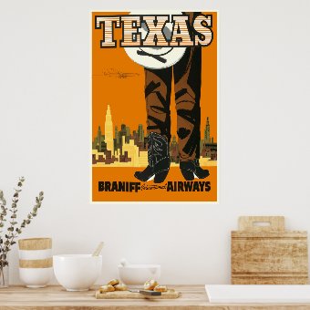 Vintage Texas Travel Poster | Zazzle