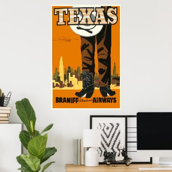 Vintage Texas Travel Poster | Zazzle