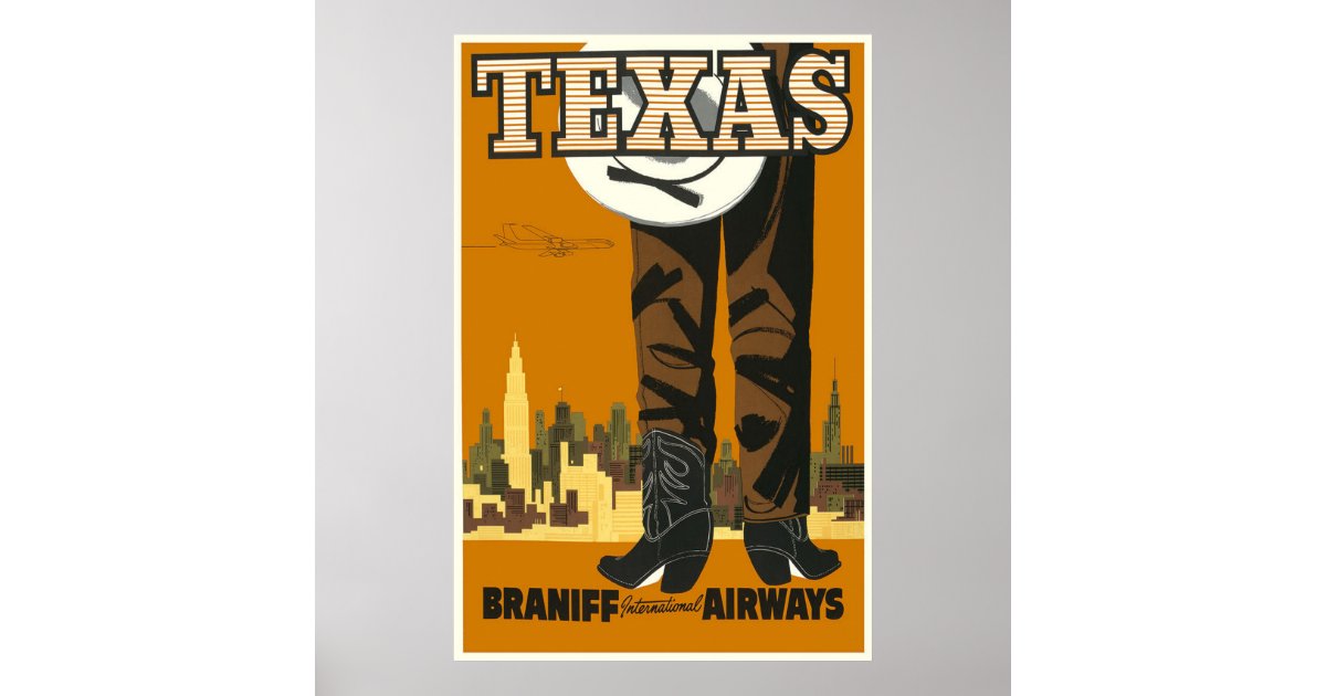 Vintage Texas Travel Poster | Zazzle