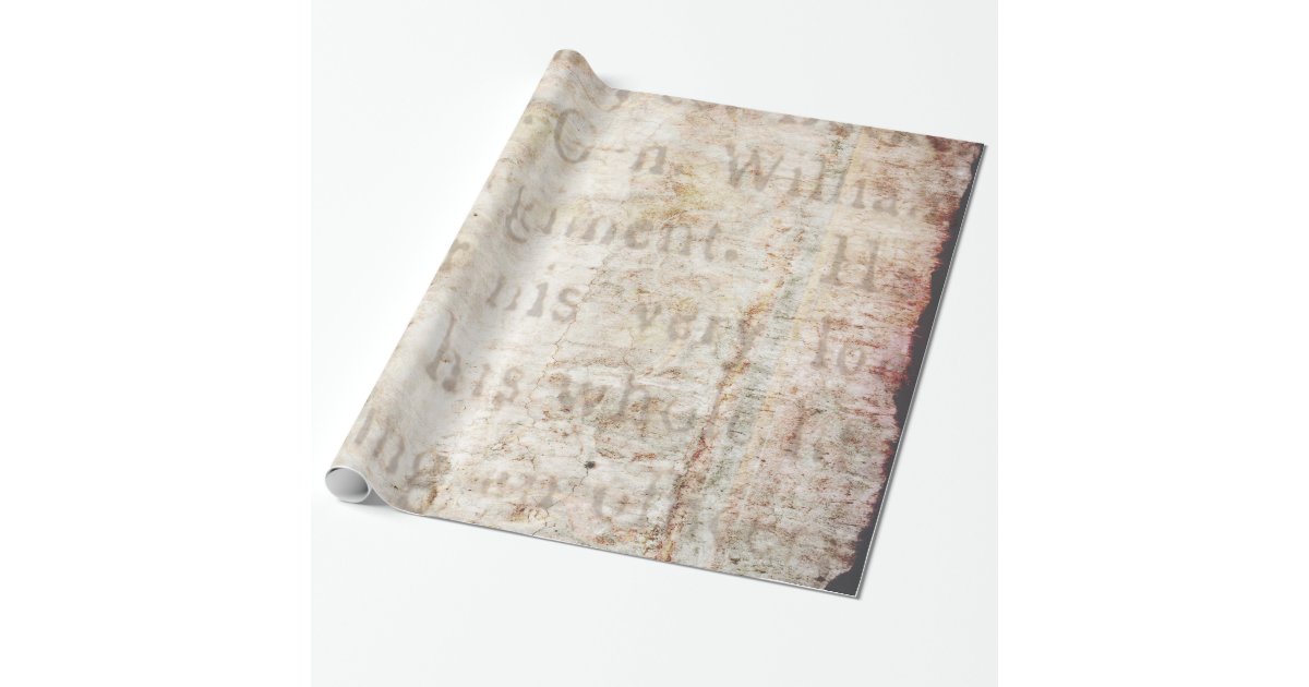 Vintage Text 1700 Background Paper Template Blank | Zazzle
