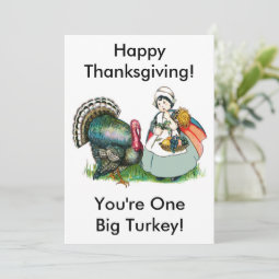 Vintage Thanksgiving One Big Turkey Dinner, ZPR Invitation | Zazzle