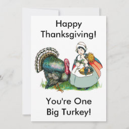 Vintage Thanksgiving One Big Turkey Dinner, ZPR Invitation | Zazzle