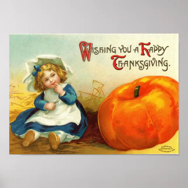 Vintage Thanksgiving Poster | Zazzle