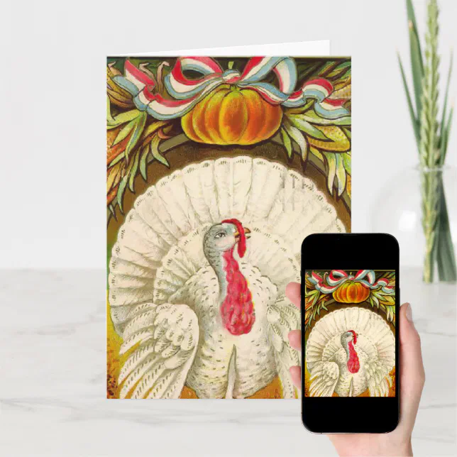 Vintage Thanksgiving Turkey Card | Zazzle