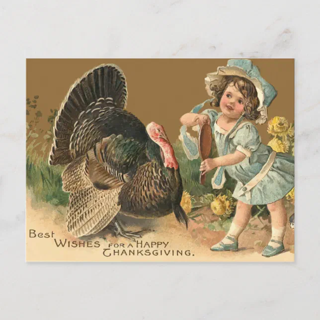 Vintage Thanksgiving Turkey II Postcard | Zazzle