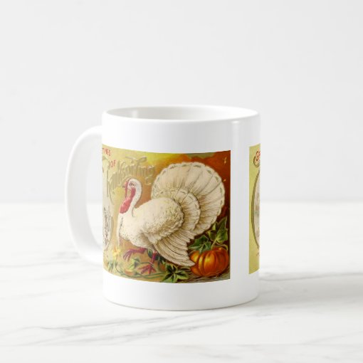 Vintage Thanksgiving Turkey Mug | Zazzle