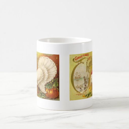 Vintage Thanksgiving Turkey Mug | Zazzle