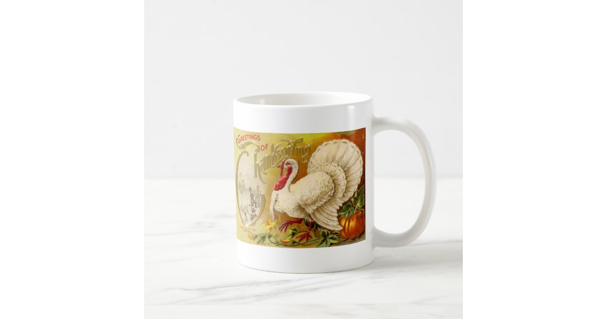 Vintage Thanksgiving Turkey Mug | Zazzle