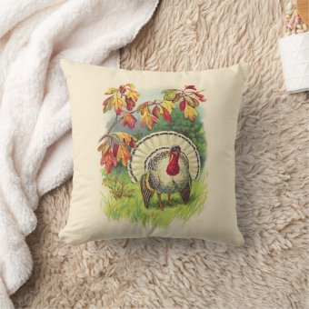 Vintage Thanksgiving Turkey pillow | Zazzle
