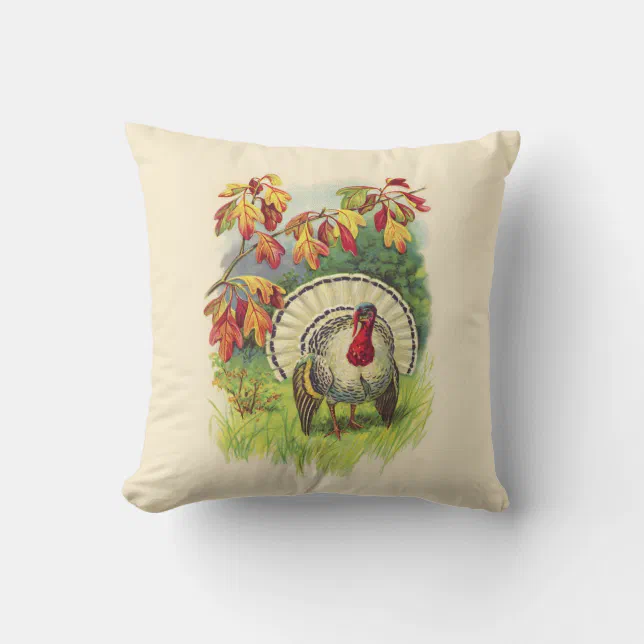 Vintage Thanksgiving Turkey pillow | Zazzle