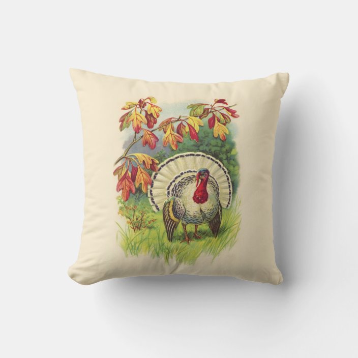 Vintage Thanksgiving Turkey pillow | Zazzle.com