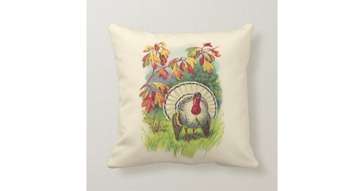 Vintage Thanksgiving Turkey pillow | Zazzle.com