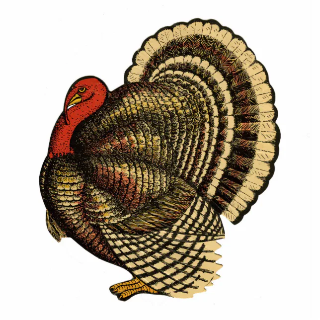 Vintage Thanksgiving Turkey Pin Statuette | Zazzle