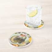 Vintage Thanksgiving Turkey Sandstone Coaster | Zazzle