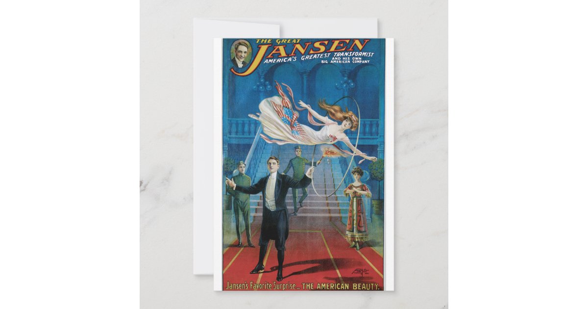 Vintage The Great Jansen Advertising Poster | Zazzle