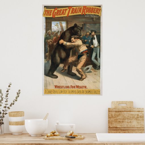 Vintage The Great Train Robbery Poster | Zazzle