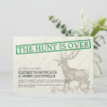 Vintage The Hunt is Over Wedding Invitations | Zazzle