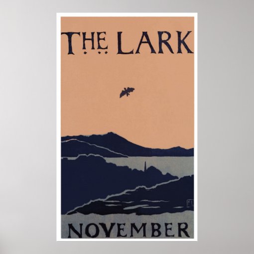 Vintage "The Lark" Florence Lundbord Abstract Poster | Zazzle