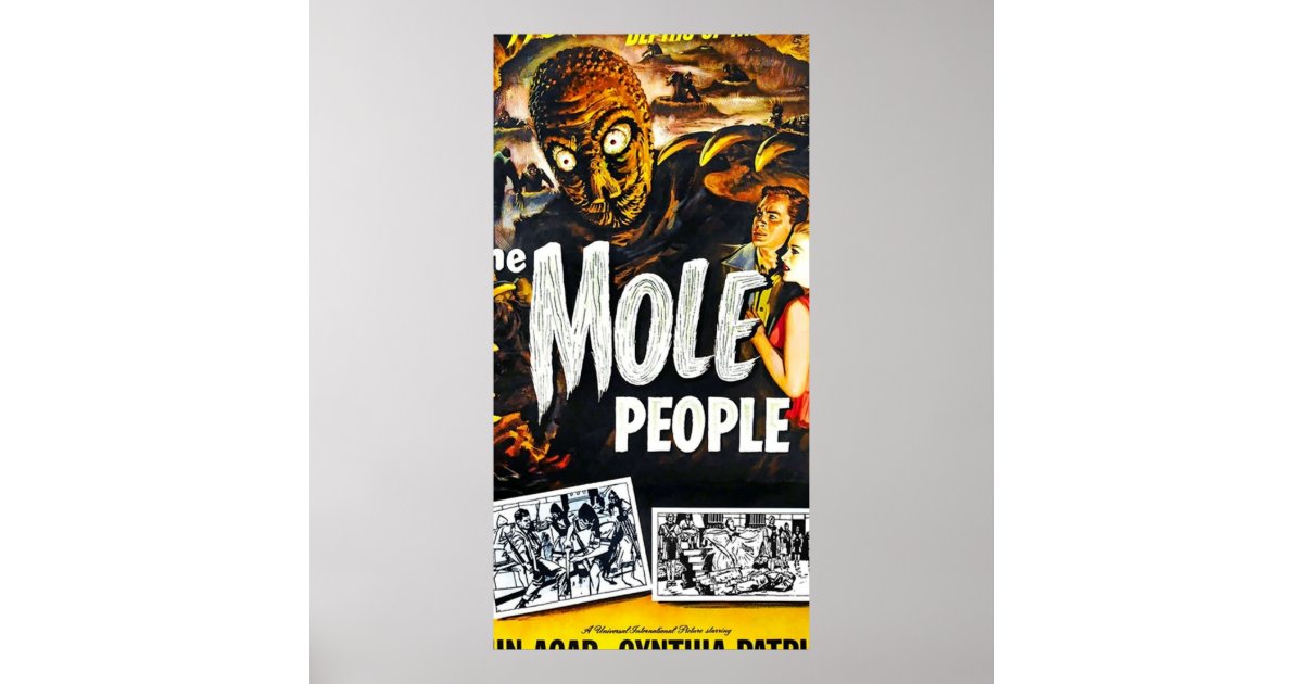 Vintage The Mole People Horror Movie Poster | Zazzle