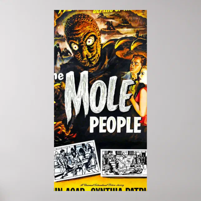 Vintage The Mole People Horror Movie Poster | Zazzle