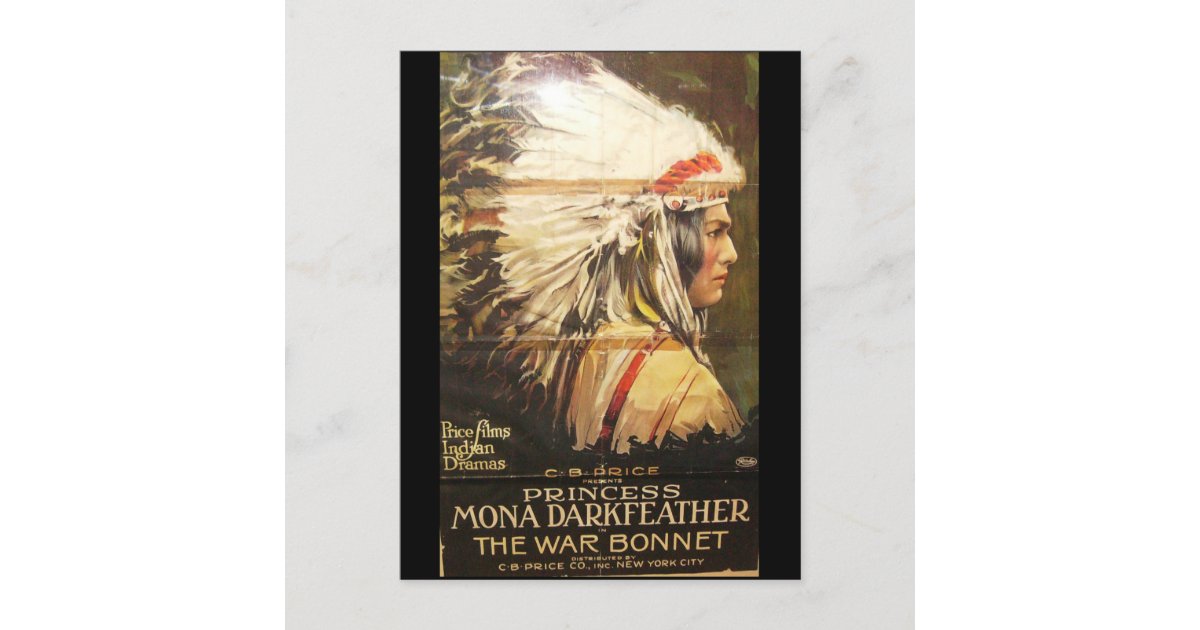 Vintage The War Bonnet 1914 Movie Postcard | Zazzle
