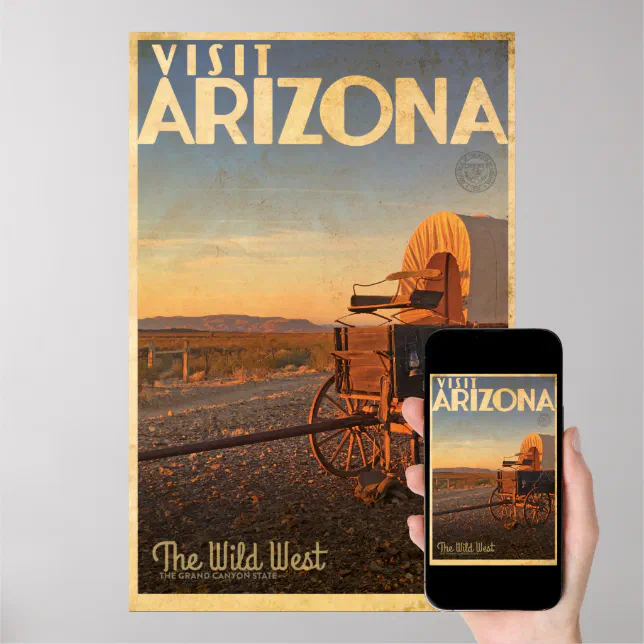 Vintage The Wild West Travel Poster | Zazzle