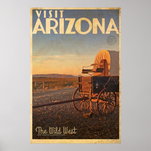 Vintage The Wild West Travel Poster | Zazzle