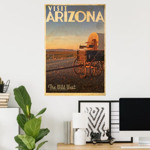 Vintage The Wild West Travel Poster | Zazzle