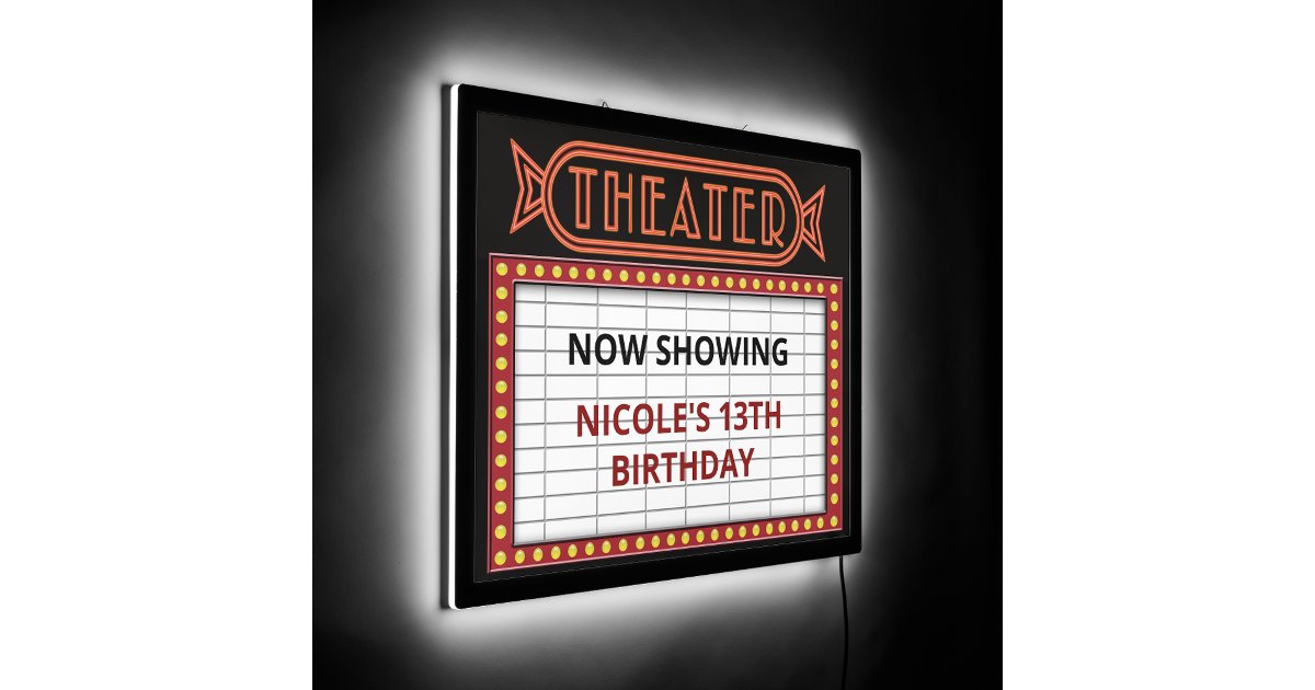 Vintage Theater Marquee Sign | Zazzle